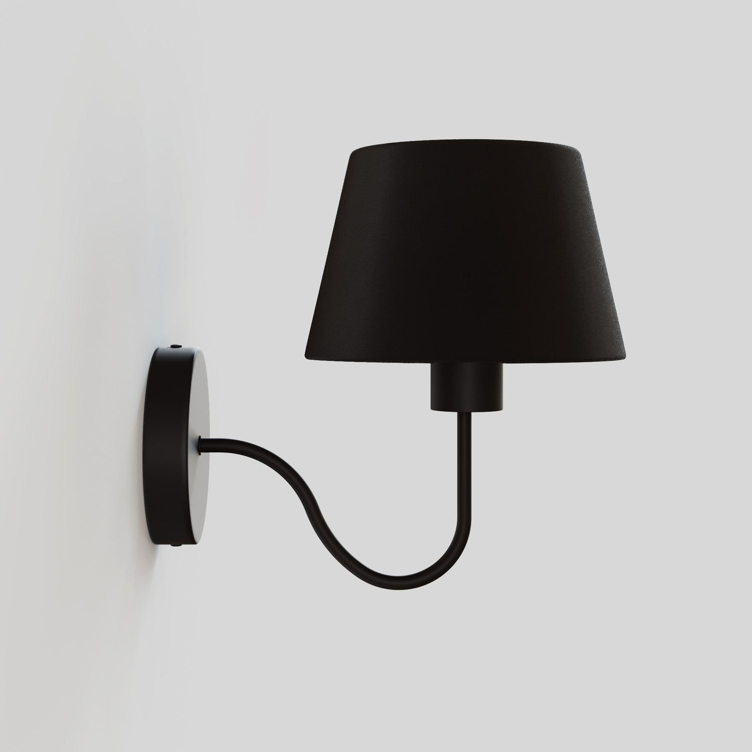 Fermaluce Black wall lamp with Impero Lampshade – Creative Cables