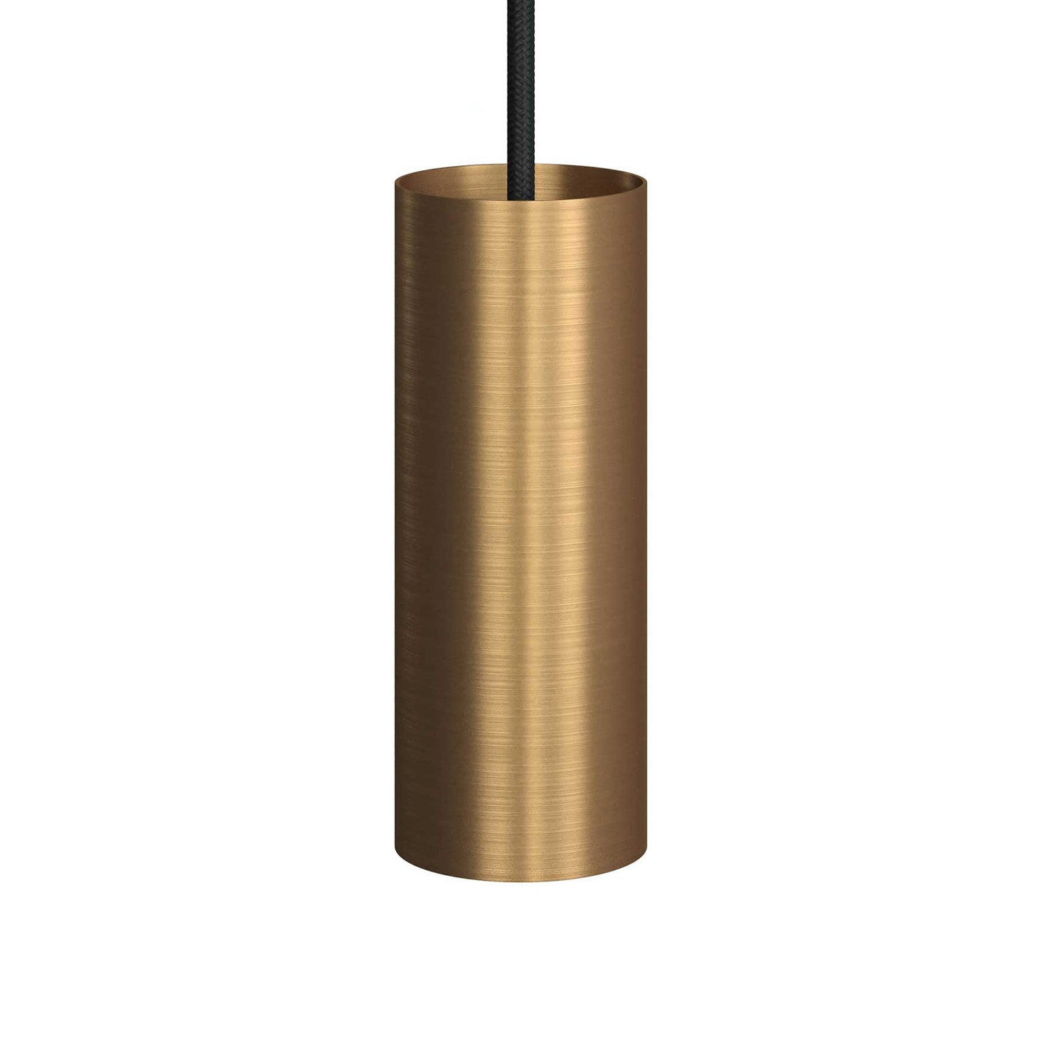 Tub-E14, metal tube for spotlight with E14 lamp holder - Satin bronze ...