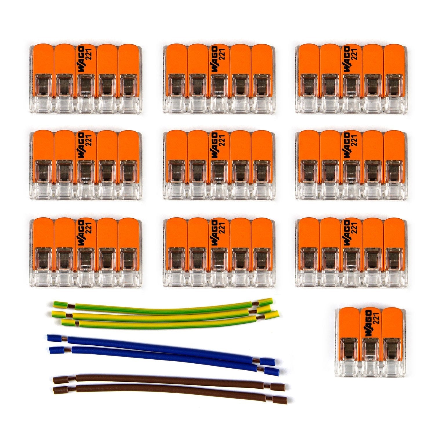 WAGO connection kit for 3x cable for 10-hole ceiling rose – Creative Cables