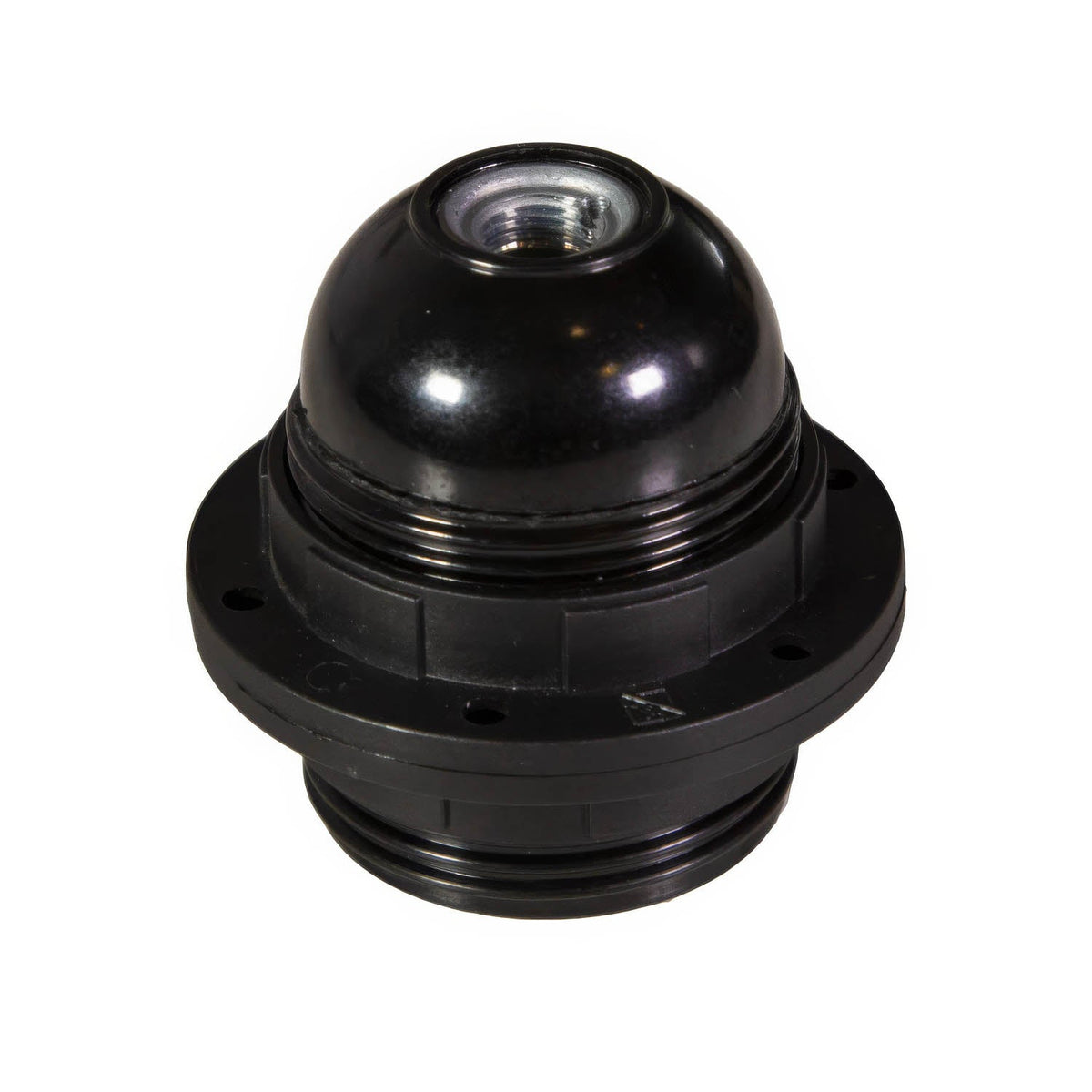Bakelite lamp holder kit with double ring for lampshade - Black ...