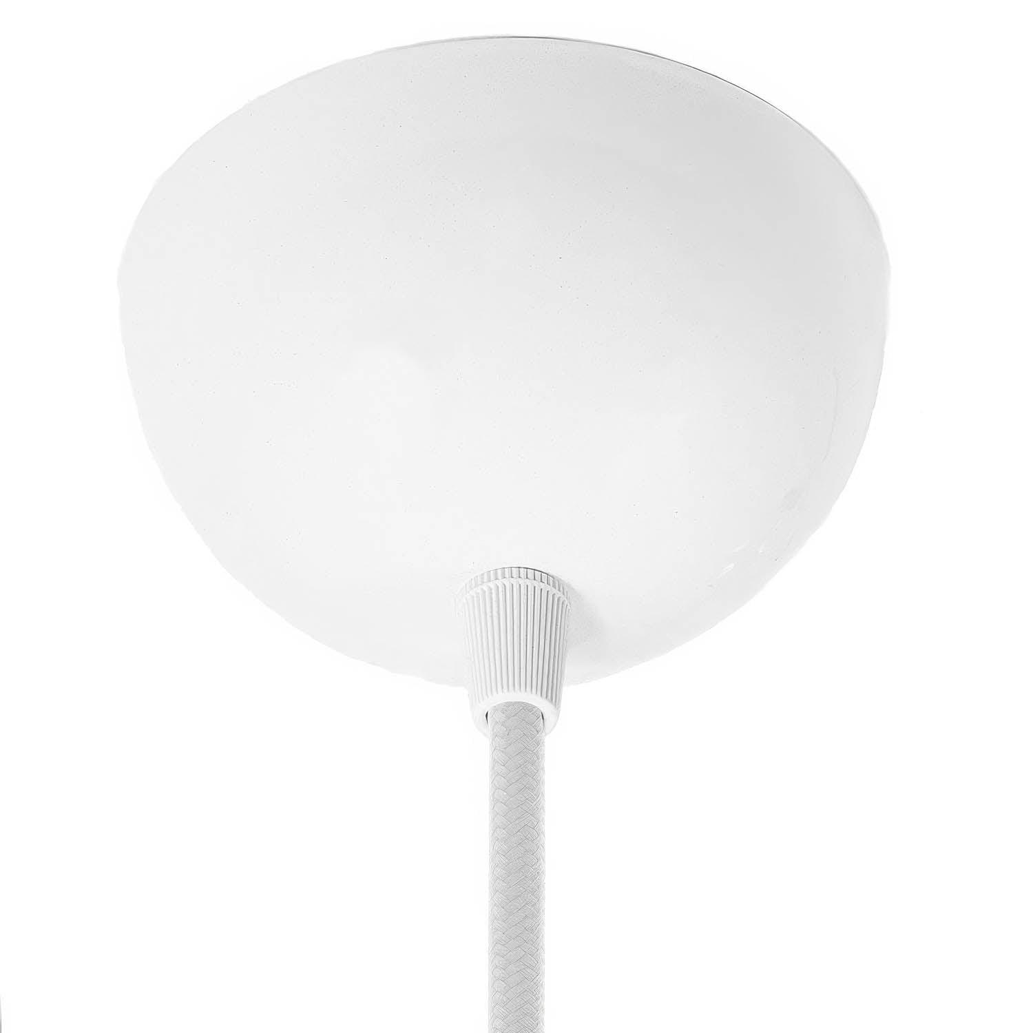 Semi-spherical ceiling rose kit in painted metal - Glossy white ...