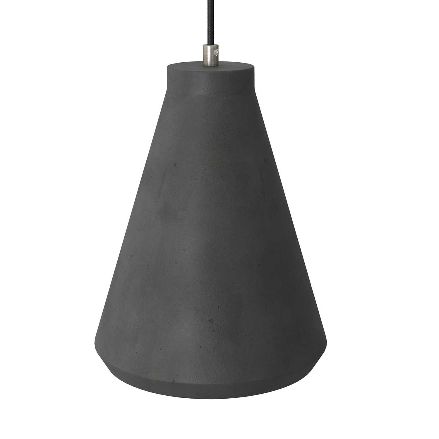 Industrial chandelier with Imbuto concrete lampshade - Dark concrete ...