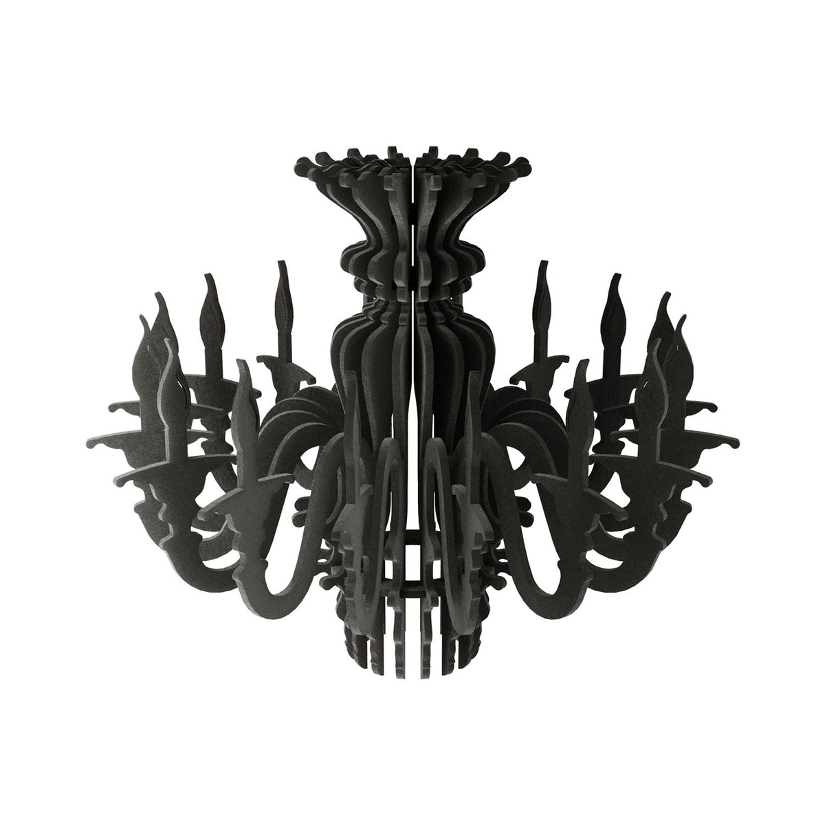 Classic lampshade in sound-absorbing material - Black melange ...
