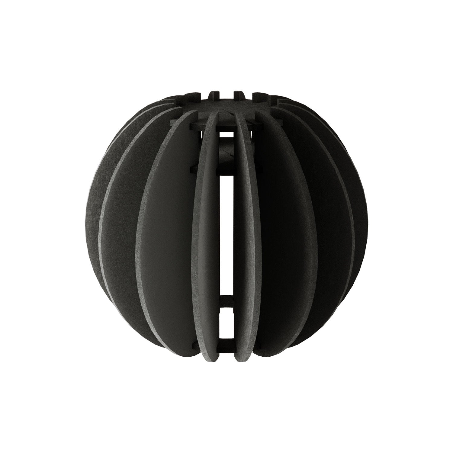 Elliptical lampshade in sound-absorbing material – Black mélange ...