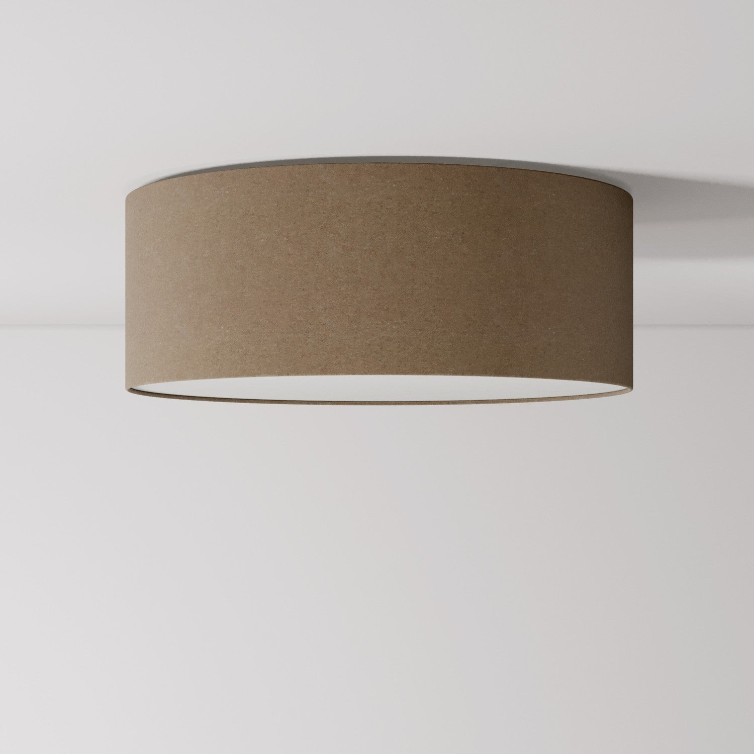 Medium Slim Fabric Ceiling Light Brown Wool – Creative Cables
