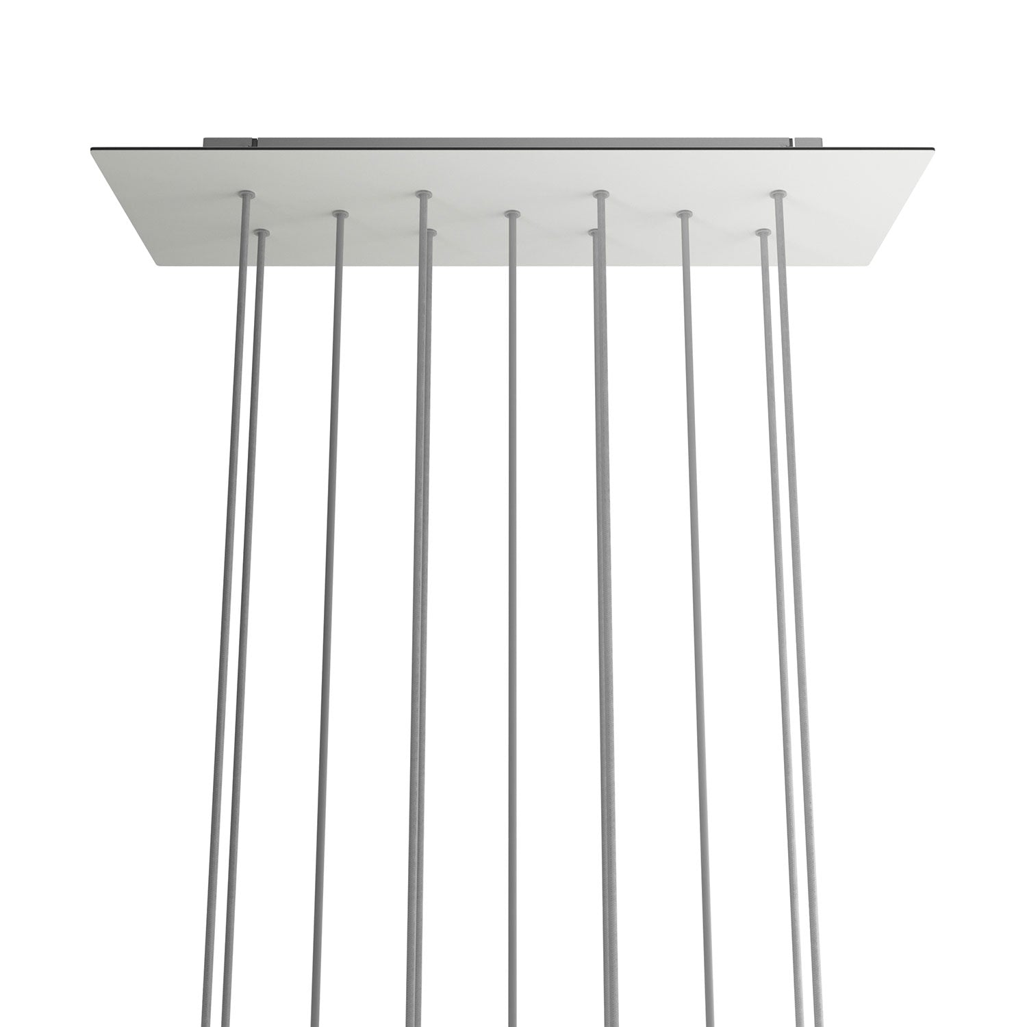 XXL rectangular Ceiling rose Ros One with 11 holes - Matt white Dibond ...