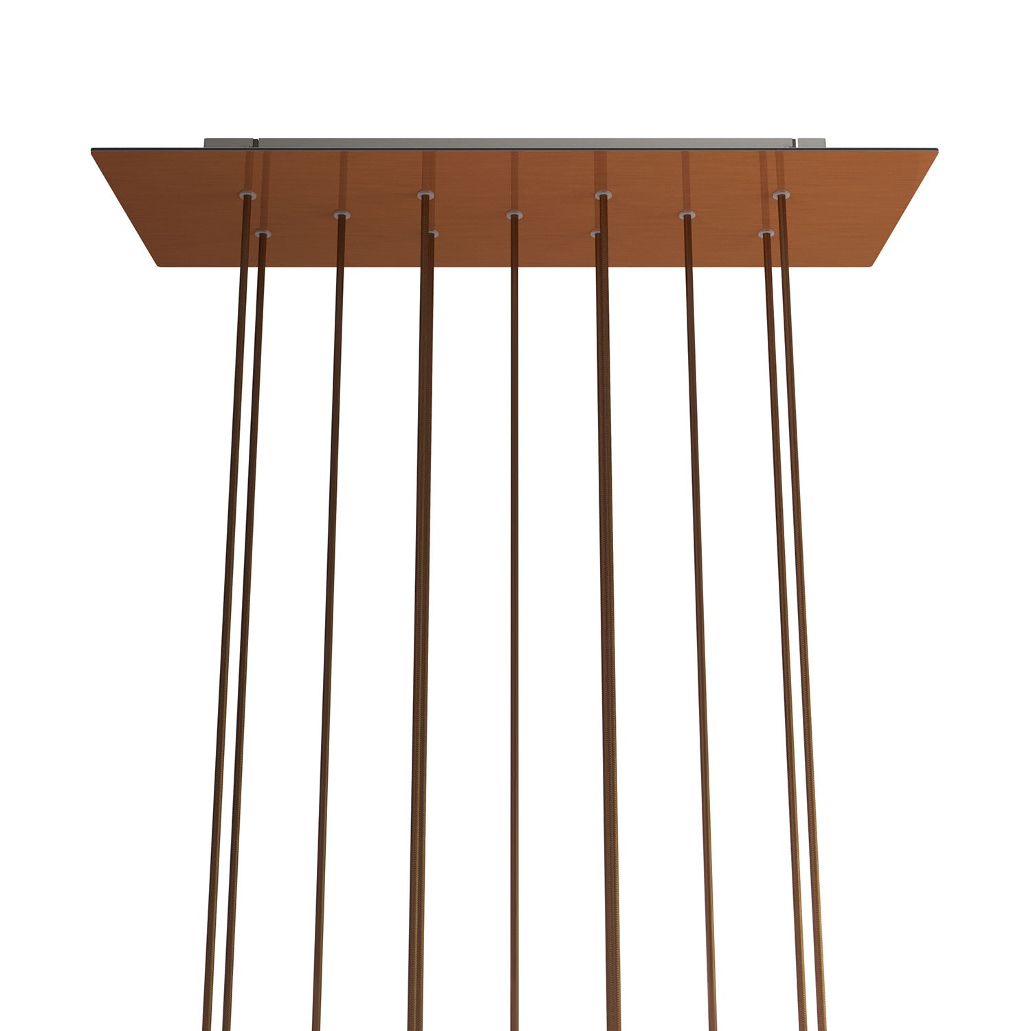 XXL rectangular Ceiling rose Ros One with 11 holes - Satin copper ...
