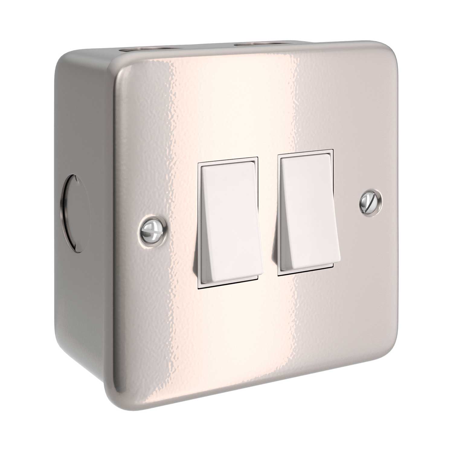 Metal wall box with double switch – Creative Cables