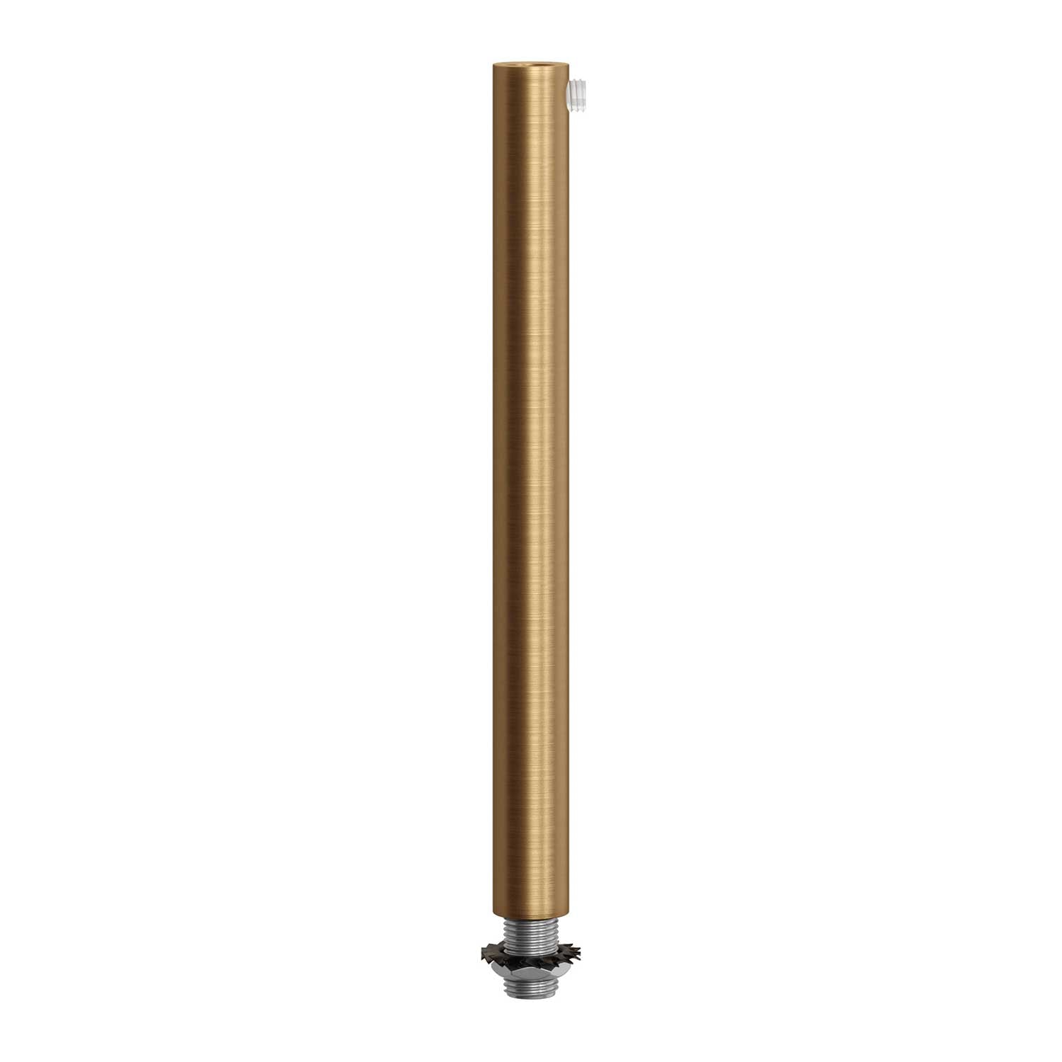 Cylindrical cable clamp in metal, length 15 cm - Satin bronze ...
