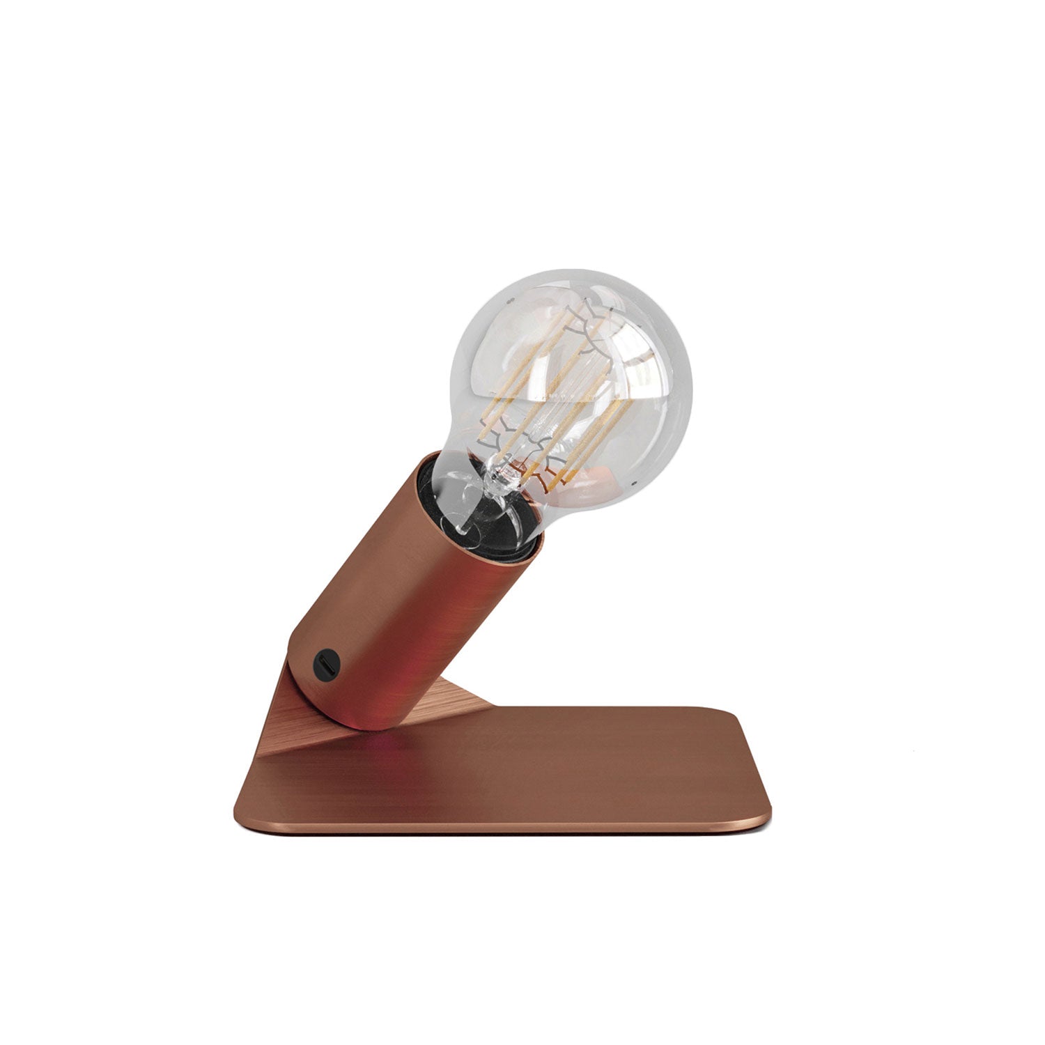YES! 5V table lamp with A60 light bulb and metal base - Satin Copper ...